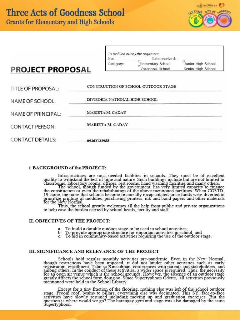 Divisoria NHS Project Proposal For TAG | PDF | Home & Garden
