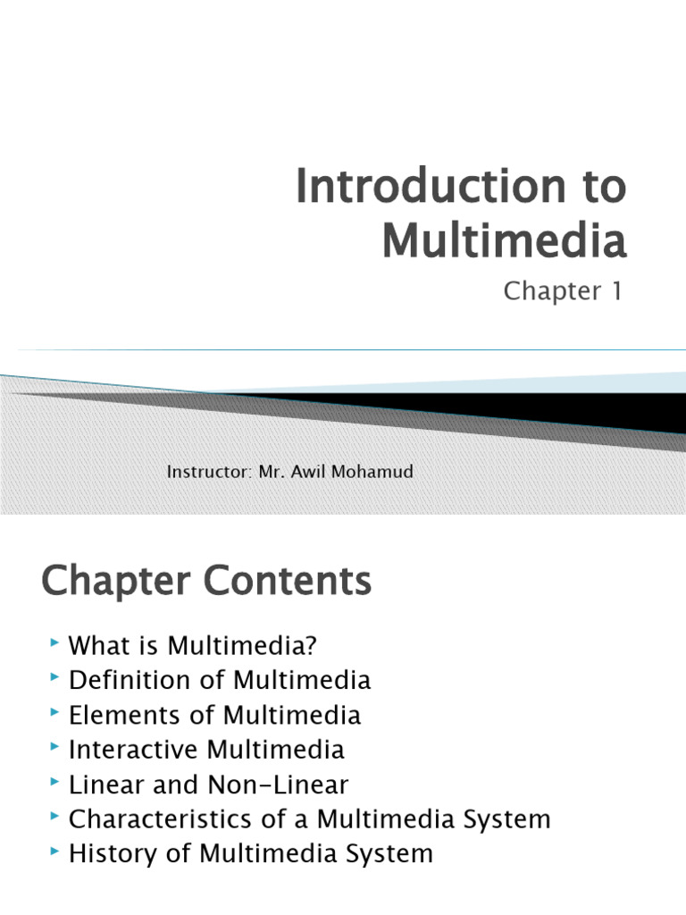 Introduction To Multimedia Chapter 1 | PDF | Multimedia | Graphics