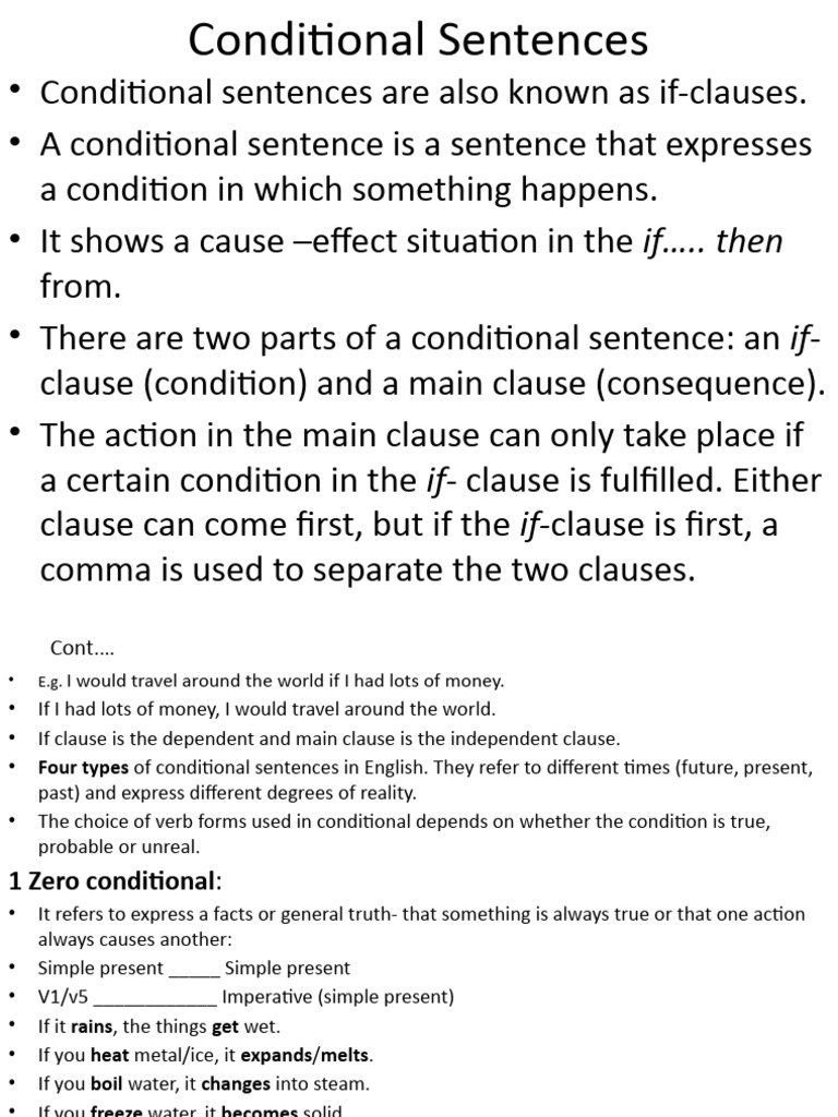 Conditional Sentences | PDF | Linguistic Morphology | Syntax