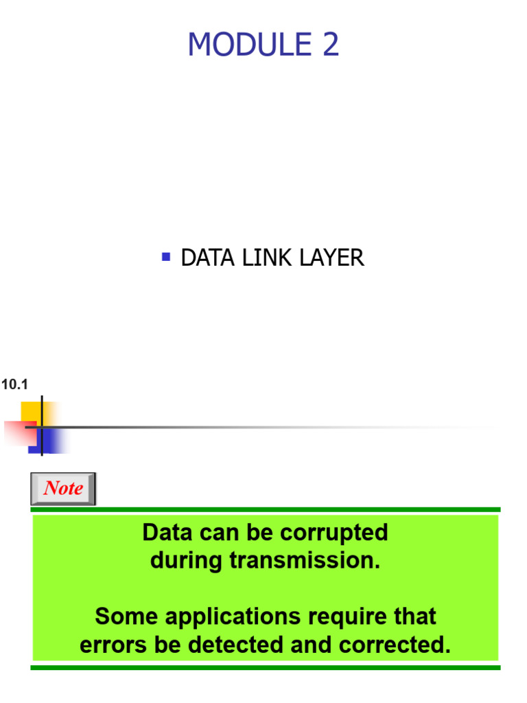 Module 2 - Iat1 | PDF | Error Detection And Correction | Data Transmission