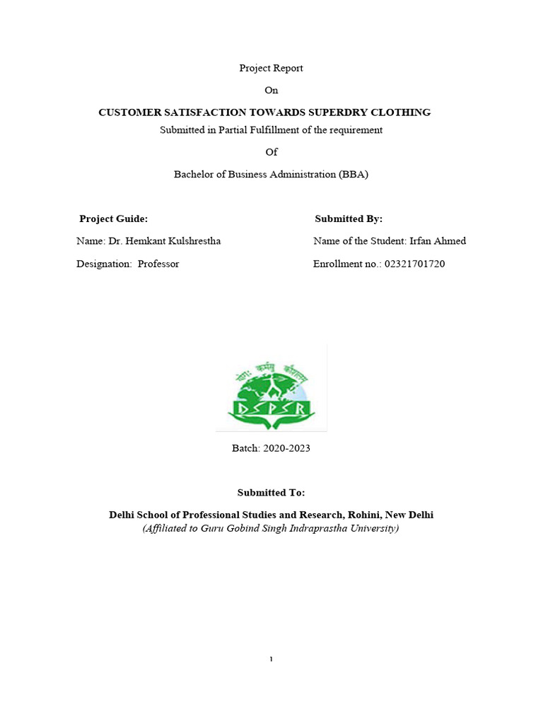 New Irfan Ahmed Project Report | PDF | Clothing | Textiles