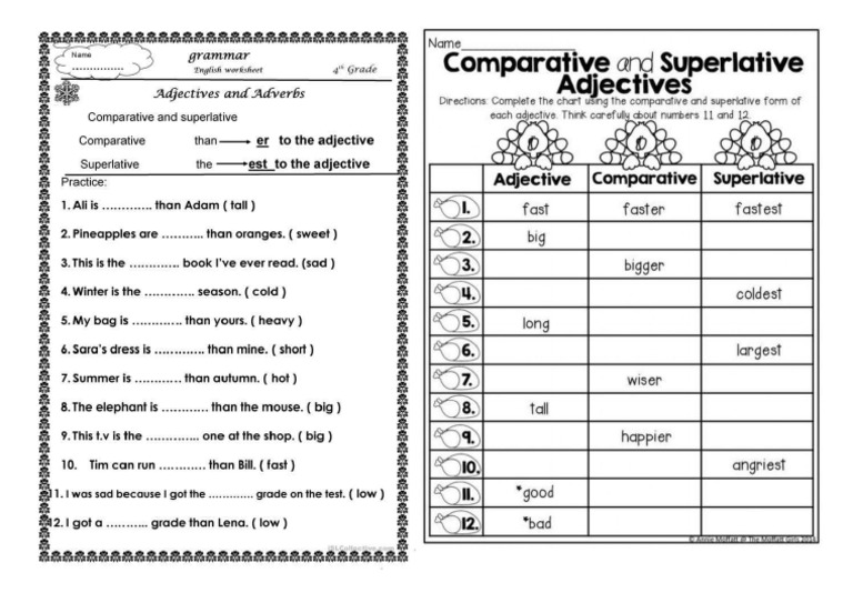 year 4 adjectives 2 | PDF
