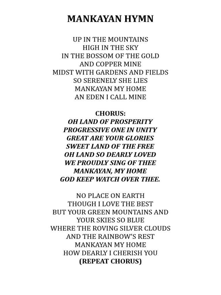 Mankayan Hymn | PDF