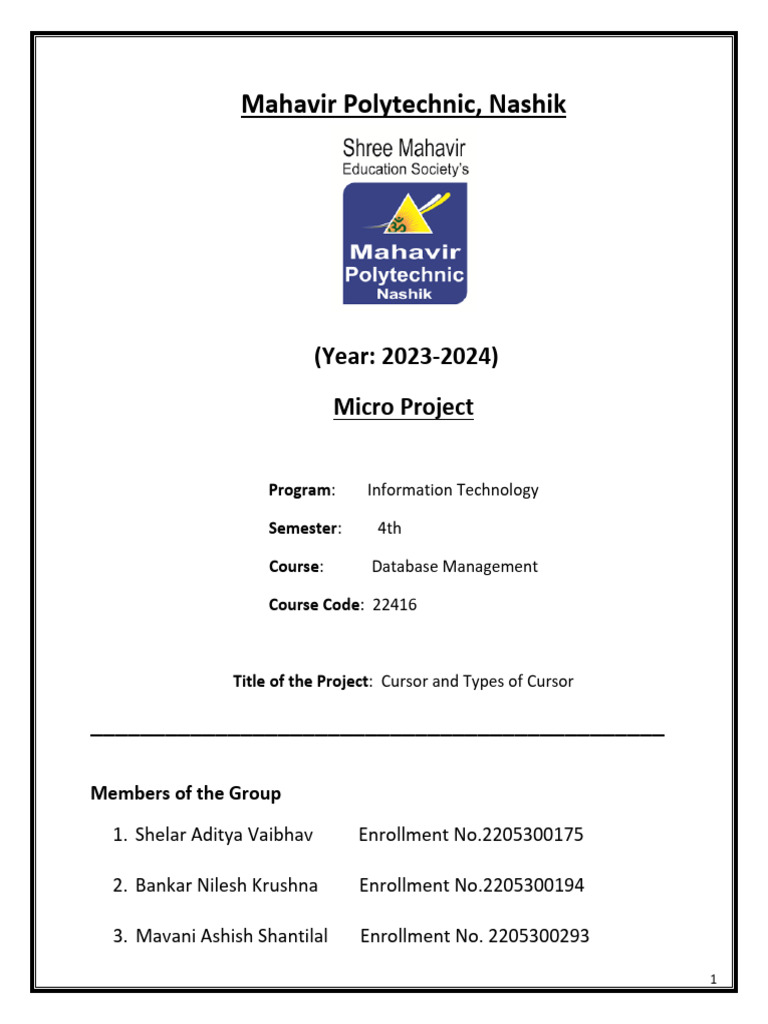 DMA Micro Project | PDF | Databases | Data Management Software