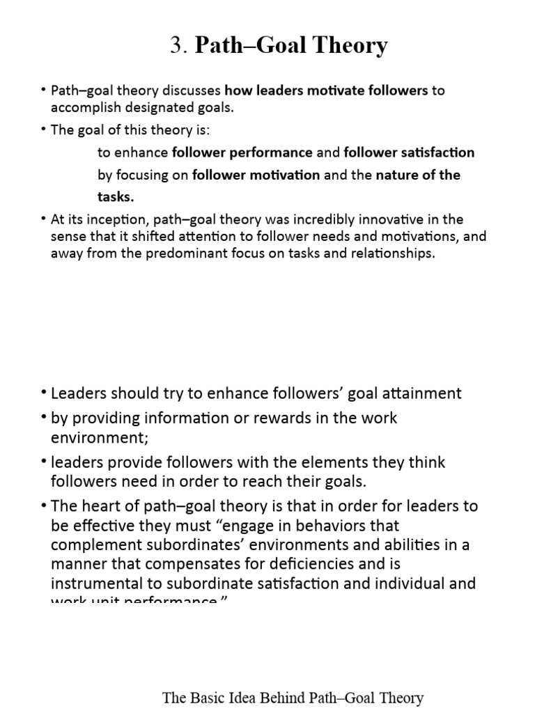 The Path-Goal Theory | PDF | Leadership | Motivational