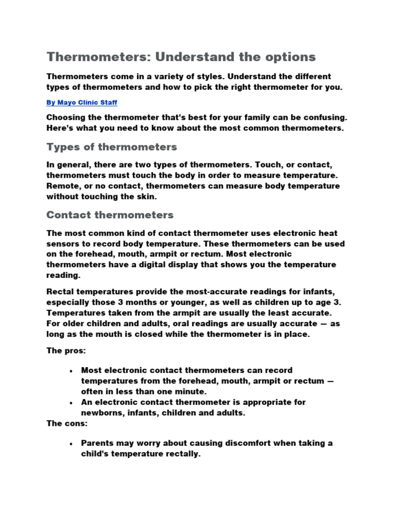 Thermometers | PDF | Thermometer | Rectum