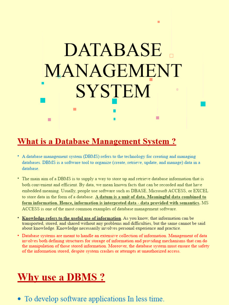 Intro To DBMS | PDF | Databases | Relational Database Intro To DBMS | PDF | Databases | Relational Database