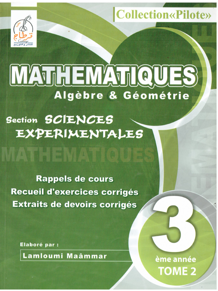 Mathématiques 3éme Sciences Collection Pilote t2 PDF | PDF