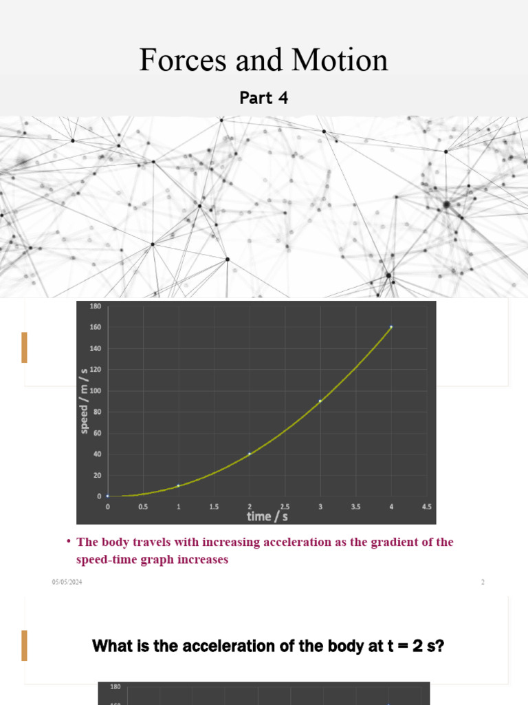 Grade 9 Forces and Motion Part 4 2023-2024 | PDF | Acceleration | Speed