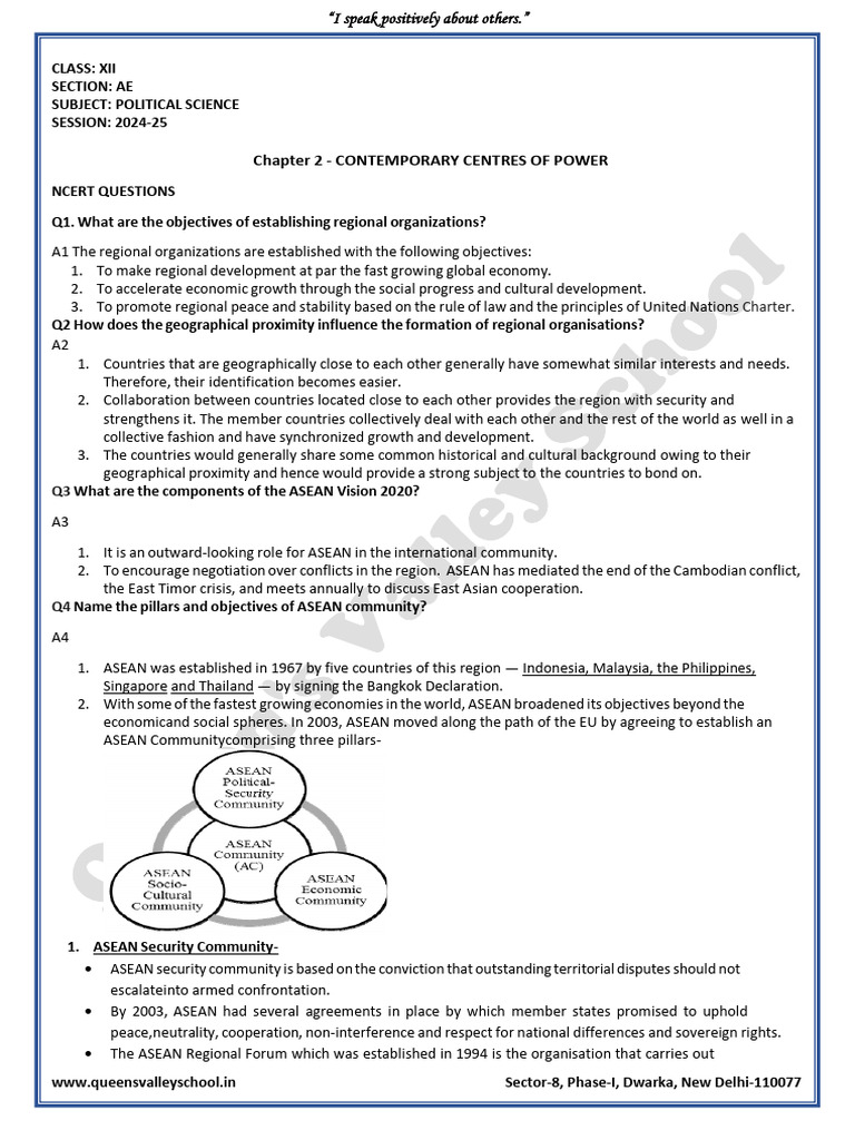 Xii - Political Science - Contemporary Centres of Power - Notes | PDF ...