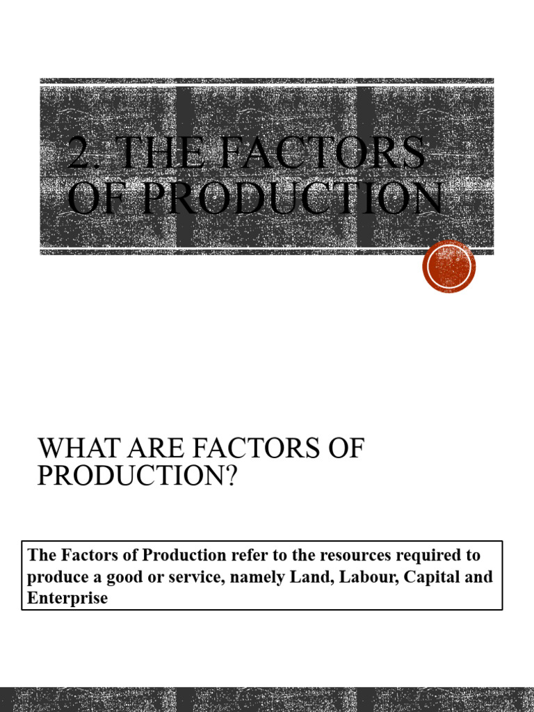 The FOP | PDF | Labour Economics | Factors Of Production