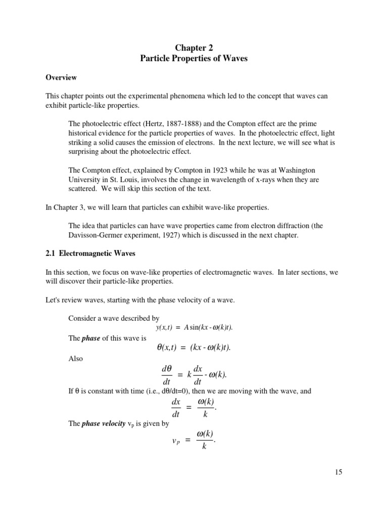 Chap 02 | PDF | Photoelectric Effect | Electromagnetic Radiation Chap 02 | PDF | Photoelectric Effect | Electromagnetic Radiation