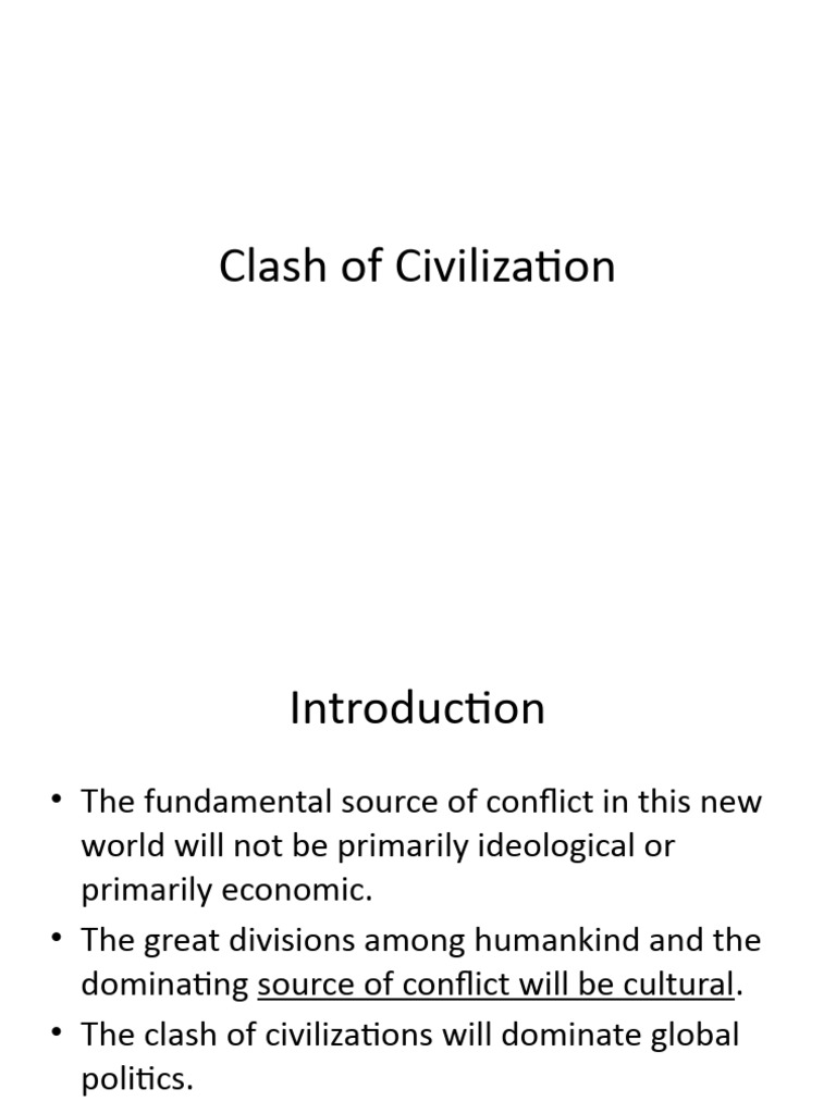 Clash of Civilizations: Future Conflicts | PDF | Civilization | Western ...