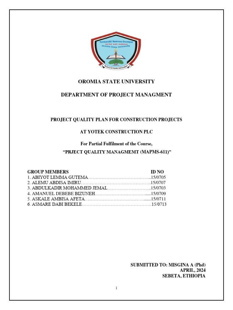 Quality Management Evaluation Plan | PDF | Quality Assurance | Audit