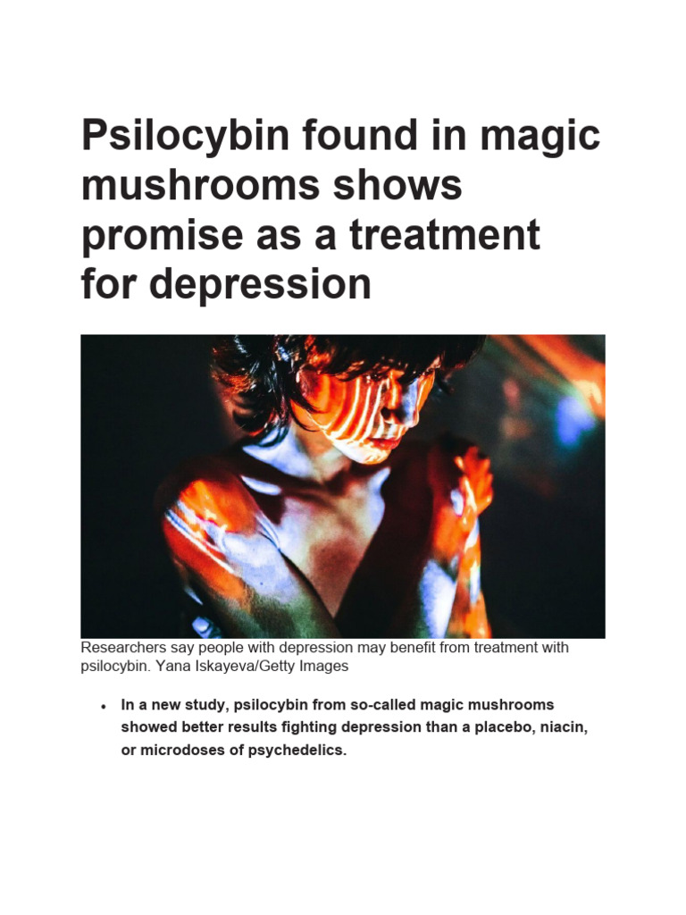 Psilocybin's Promise for Depression Treatment | PDF | Major Depressive ...