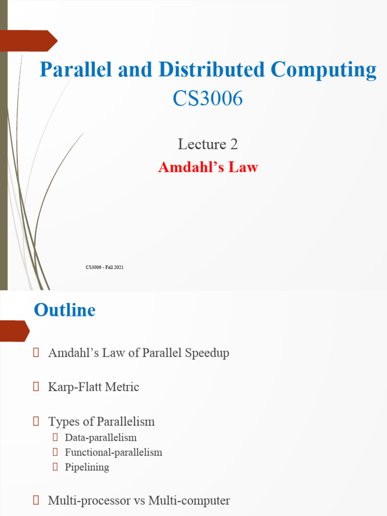 2-Amdahls Law | PDF | Parallel Computing | Central Processing Unit