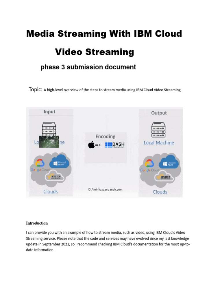 Media Streaming With Video Streaming Phase 3 | PDF | Streaming Media | Cloud Computing