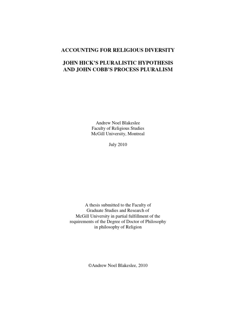 Religious Diversity: Hick vs. Cobb | PDF | Religious Pluralism | Truth