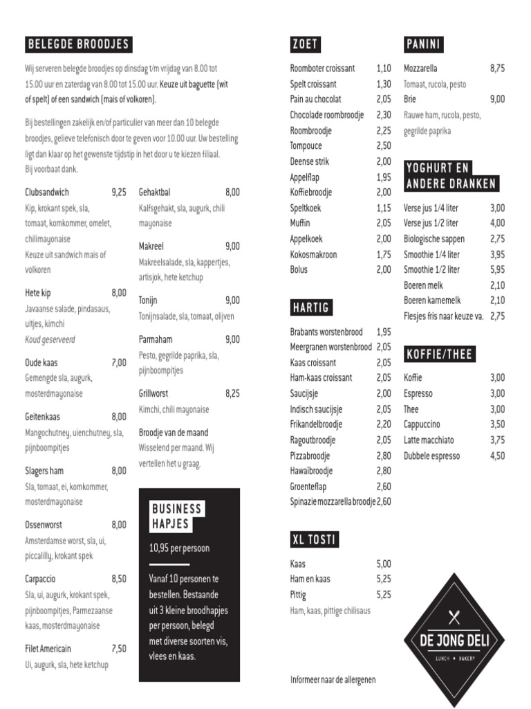 Menukaart Breda | PDF
