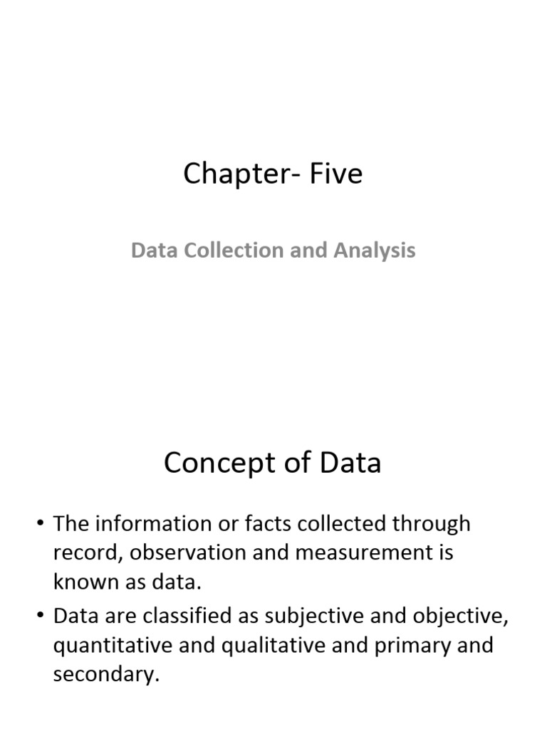 Data Collection and Analysis | PDF | Statistics | Statistical Classification
