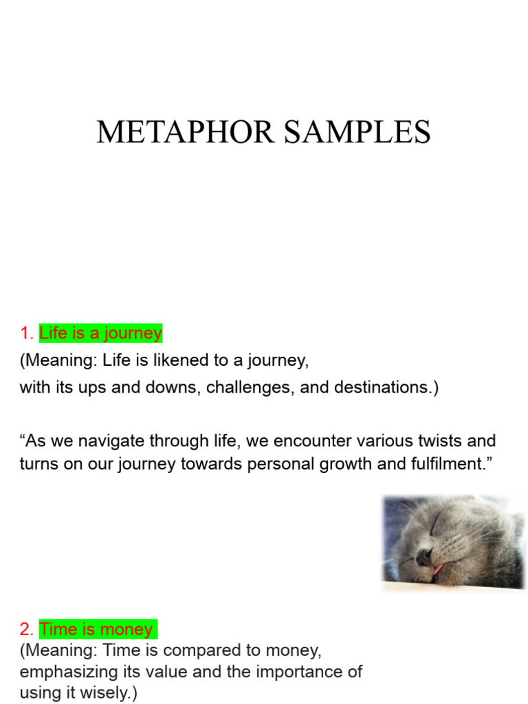 Samples of Metaphor | PDF | Laughter