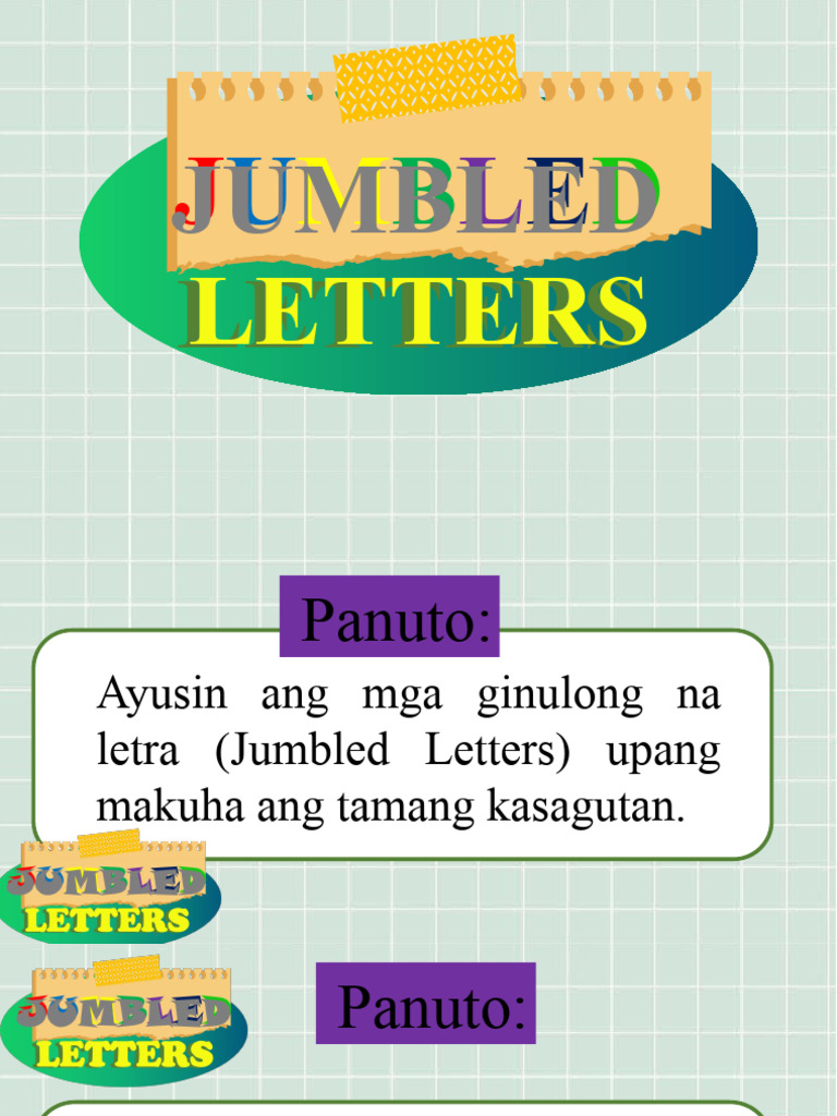 Jumbled: Letters | PDF