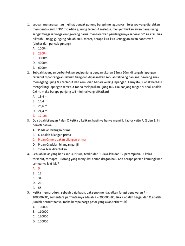 Draft Paket 1 Pengetahuan Kuantitatif | PDF