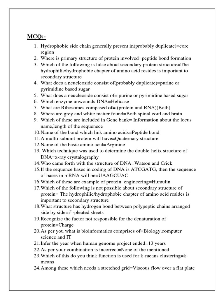 Biology Sem Exam Suggestion | PDF | Sequence Alignment | Nucleic Acid ...