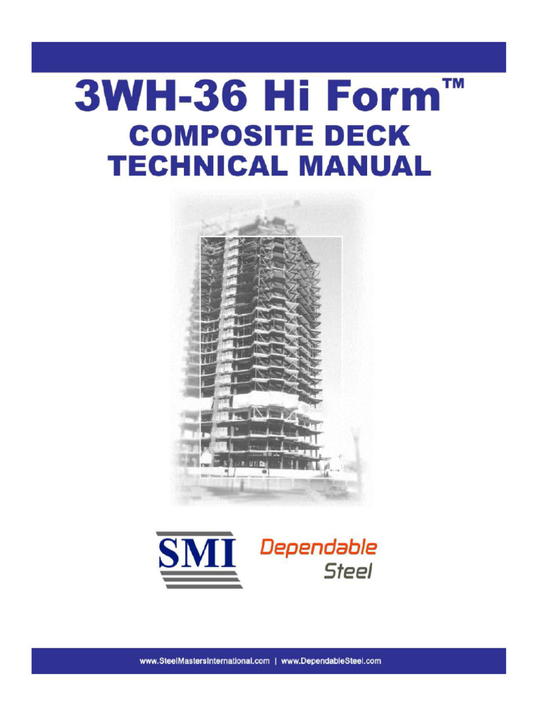 3WH-36 (76-305) UL Rated Composite Floor Deck Catalog_compressed | PDF | Materials | Continuum ...