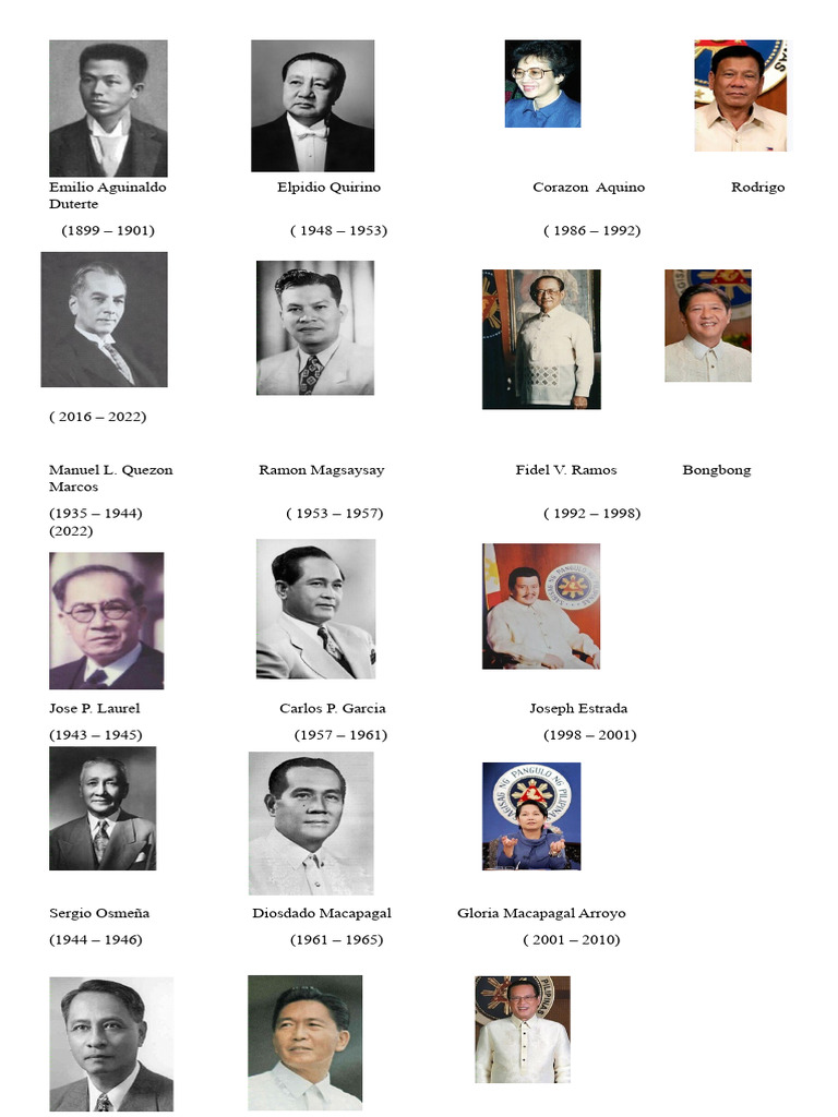 17 Presidents Of The Philippines Pdf