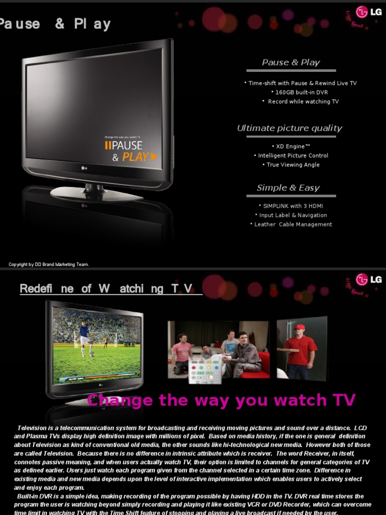 Pause N Play Presentation 20081025 | PDF | Television | Digital Video ...