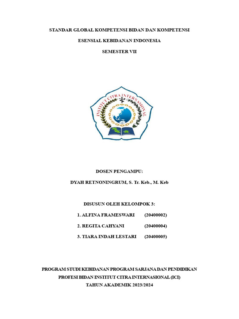 KEL 3 BU ARUM - Kompetensi Kebidanan Indonesia | PDF