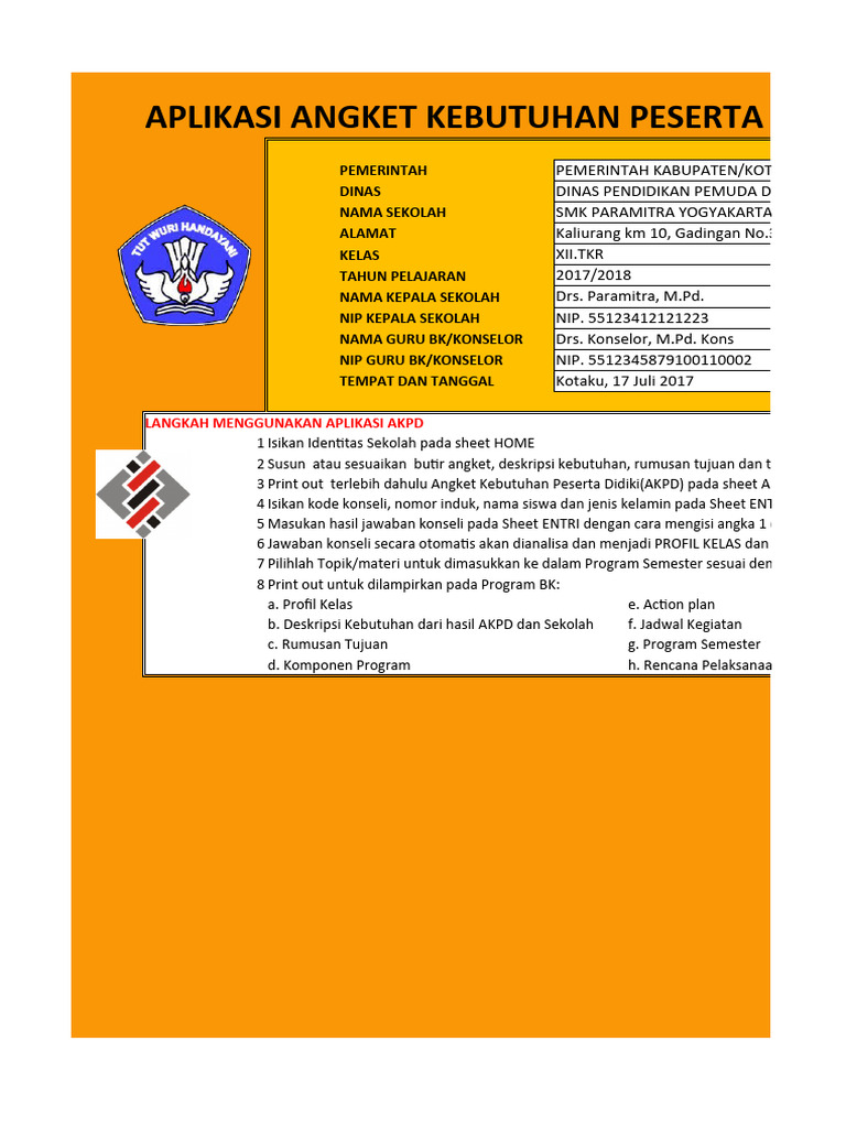 APLIKASI AKPD SMK-MAK KLS 12 - Contoh Jadi | PDF