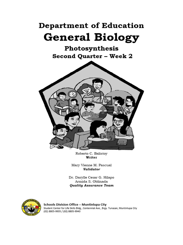 Q2W2 General Biology Module | PDF | Photosynthesis | Chloroplast
