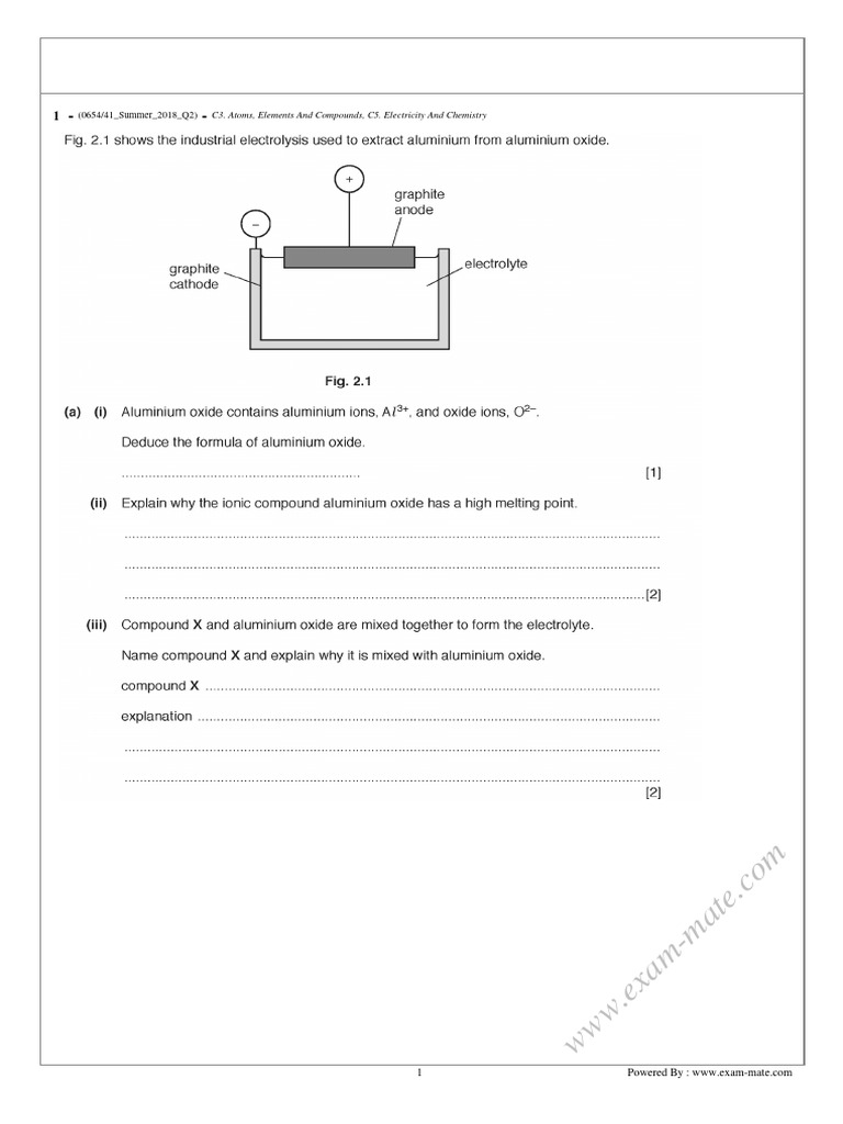 Y11 - Practice Exam Questions - Autumn Assessment | PDF | Chemical ...