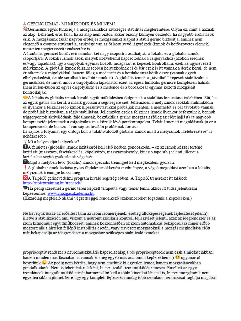 A Gerinc Izmai | PDF