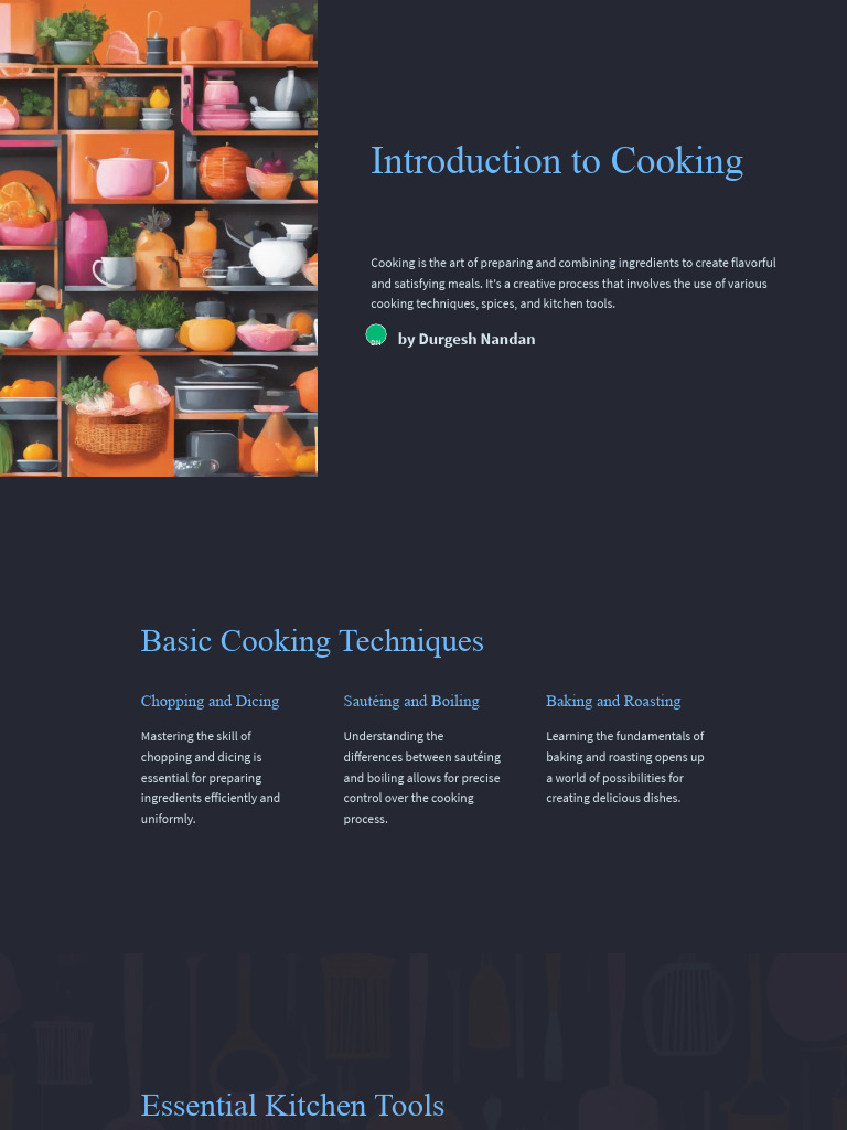 Essential Cooking Techniques & Tips | PDF | Cooking | Cookware And Bakeware