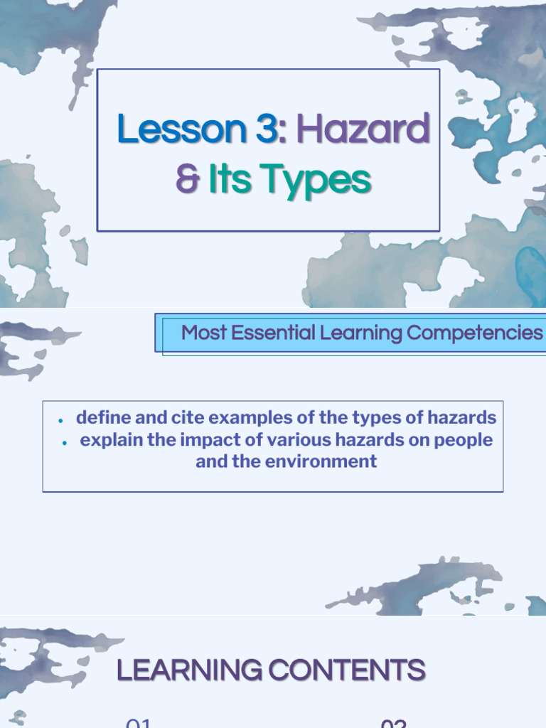 Lesson-3-Hazard-and-its-Types | PDF | Hazards | Natural Disasters