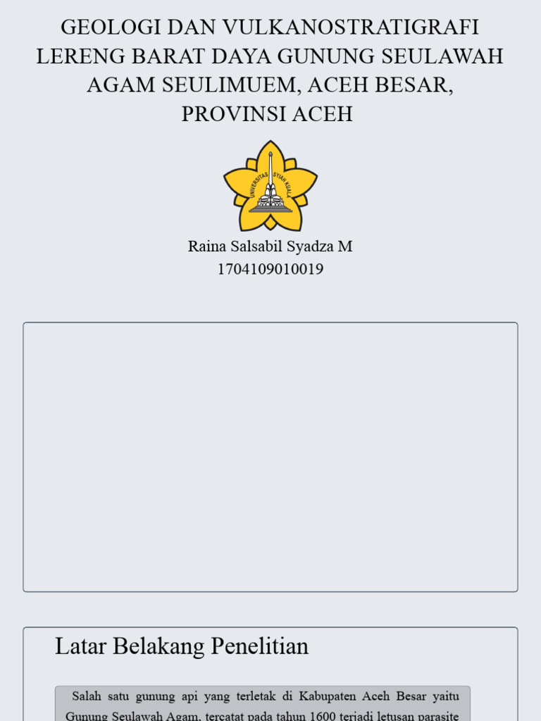 Geologi & Vulkanostratigrafi Seulawah Agam | PDF