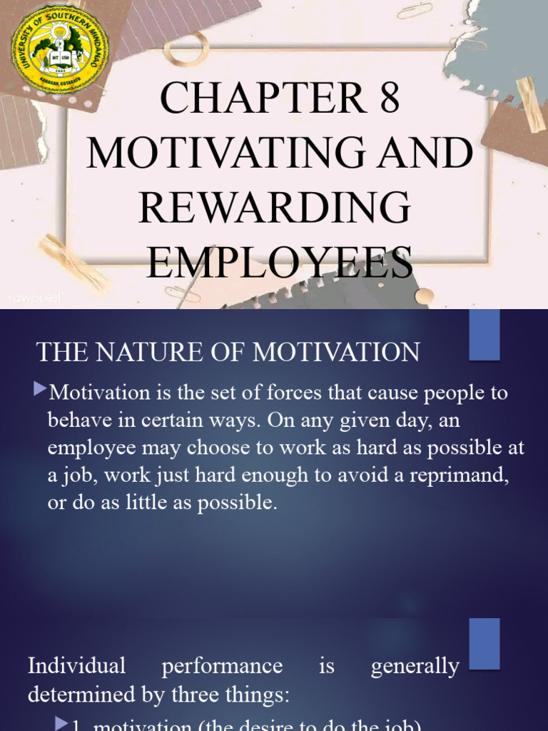 Chapter 7 MOTIVATING AND REWARDING EMPLOYEE | PDF | Motivational ...