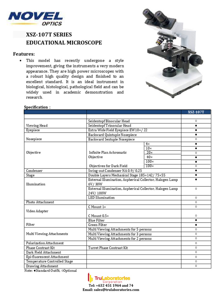 Novel Educational Microcope | PDF | Microscope | Equipment