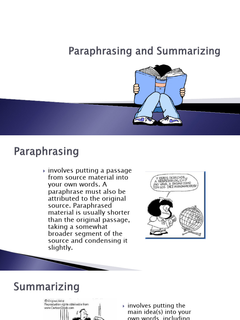 Paraphrasing and Summarizing | PDF | Plagiarism | George Orwell