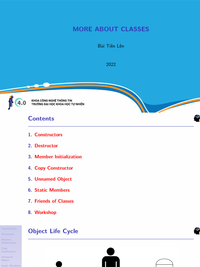Lect02 Cpp More Class Pdf Constructor Object Oriented Programming Programming 