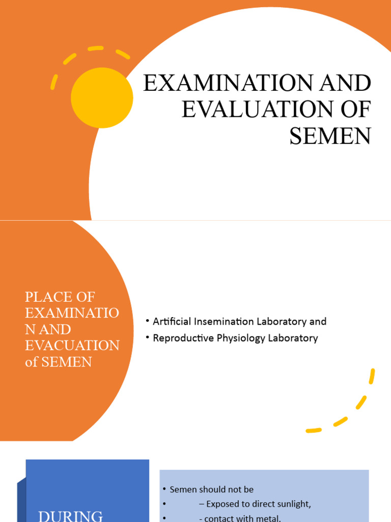 4 Examination and Evaluation of Semen 2024 | PDF | Semen | Reproduction