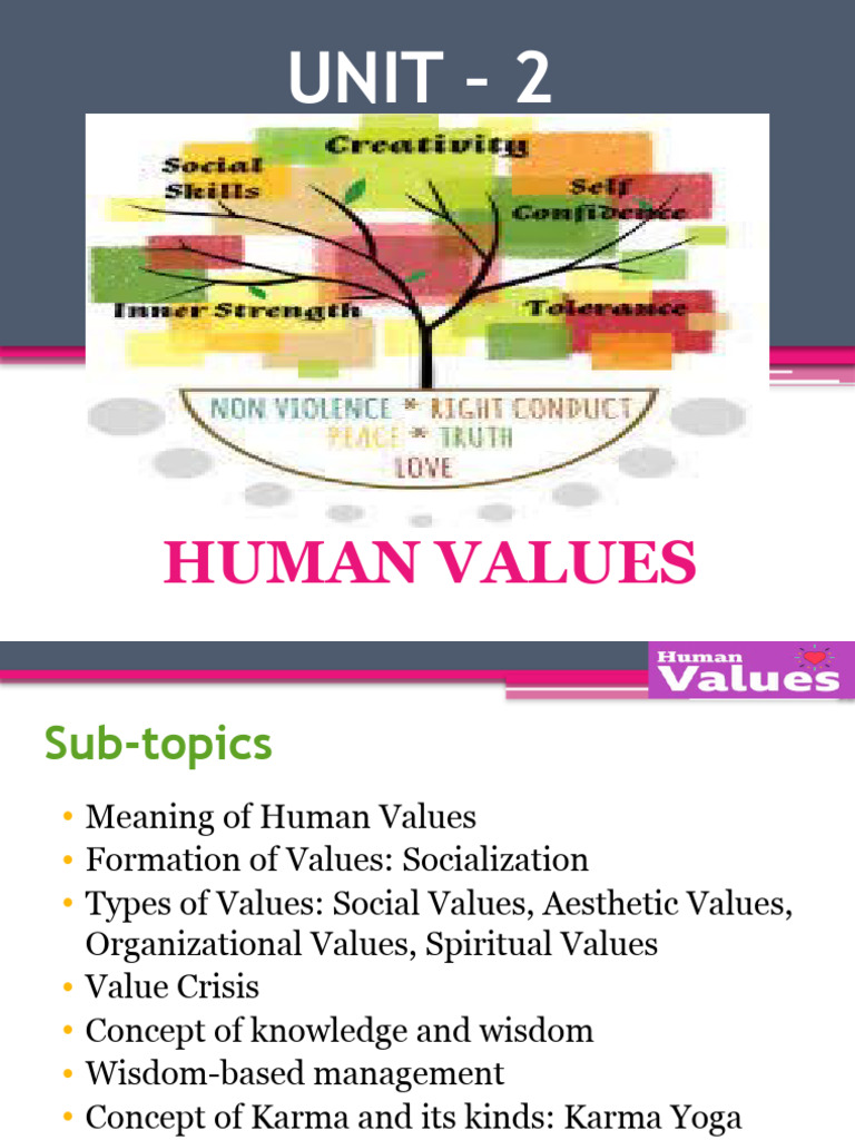 Unit - 2: Human Values | PDF | Aesthetics | Morality