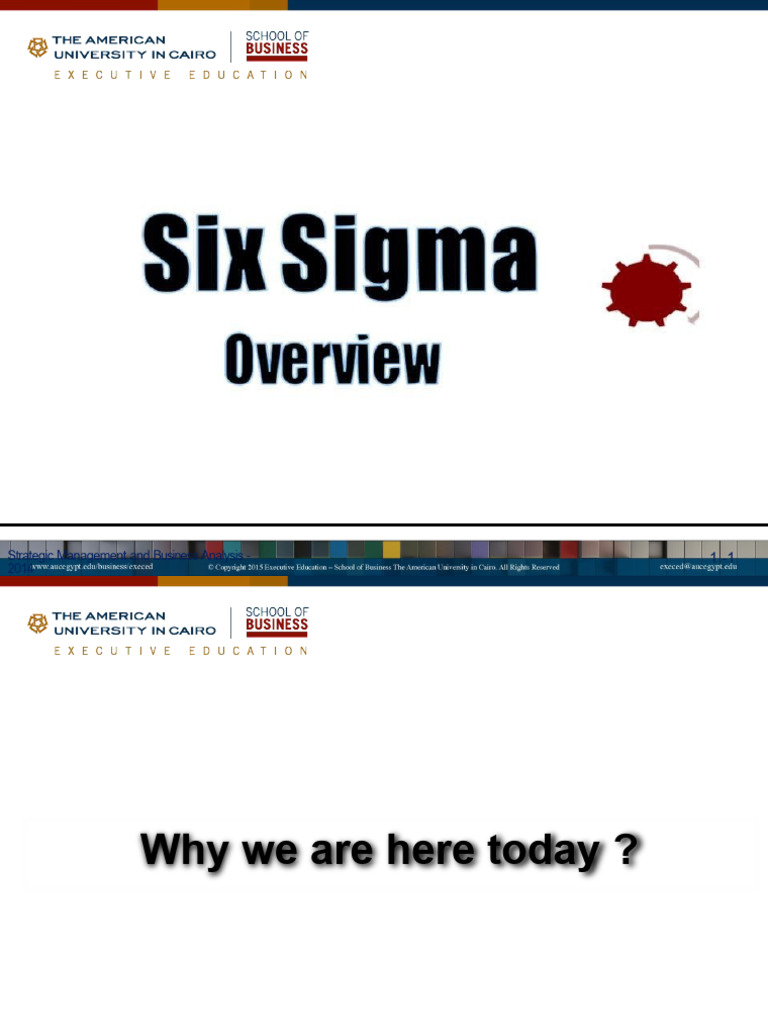 1 - Six Sigma Introduction - New One | PDF | Six Sigma | Strategic ...