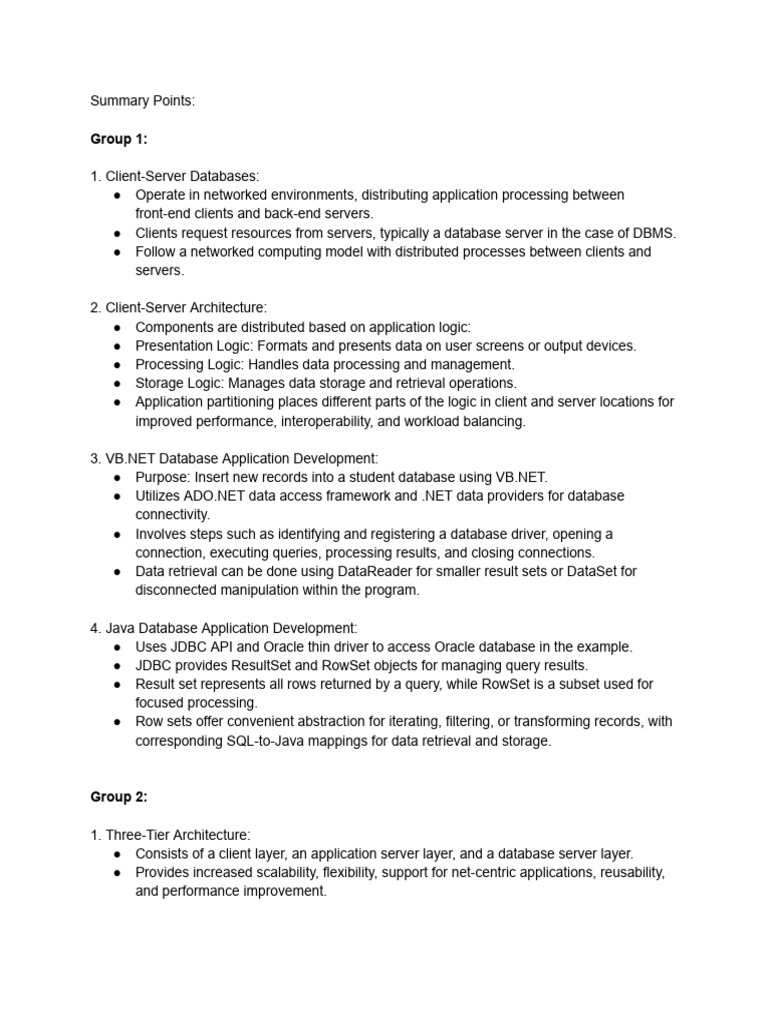 Summary For Flipped Class 50A | PDF | Xml | Web Service