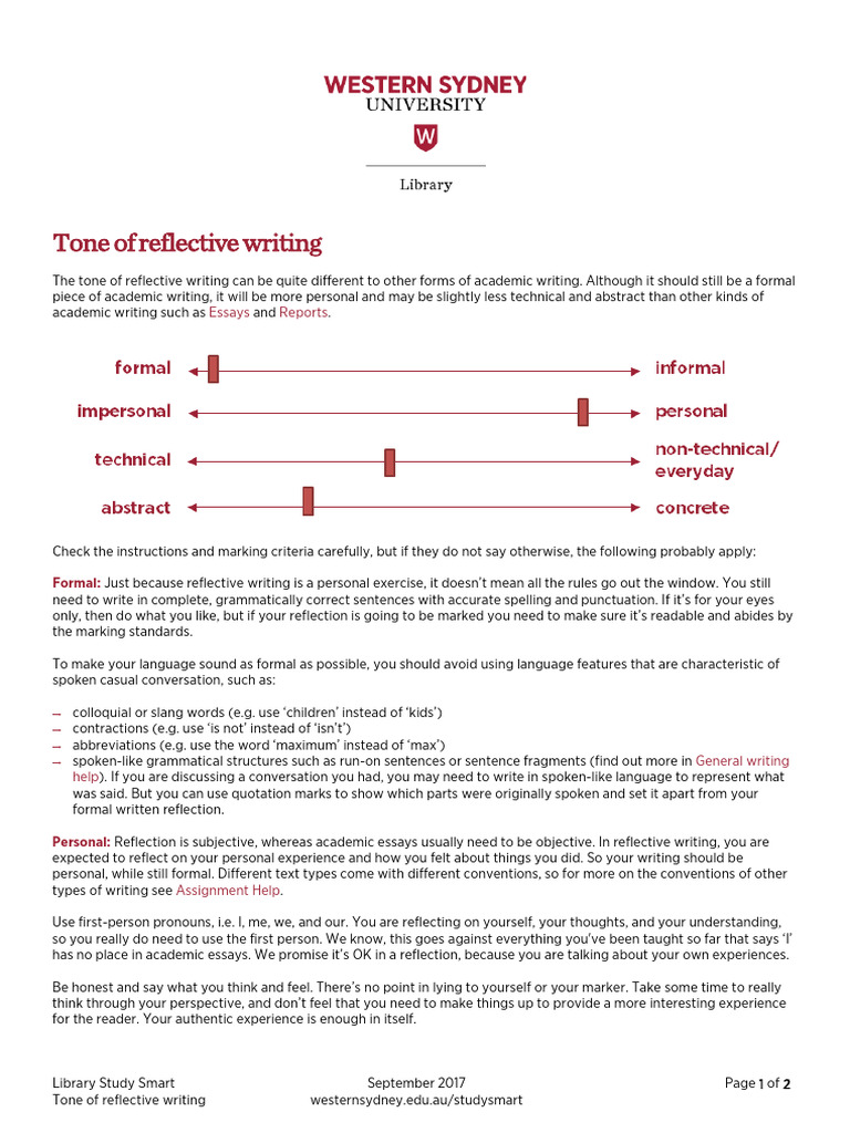Reflective Writing Tone | Download Free PDF | Experience | Theory