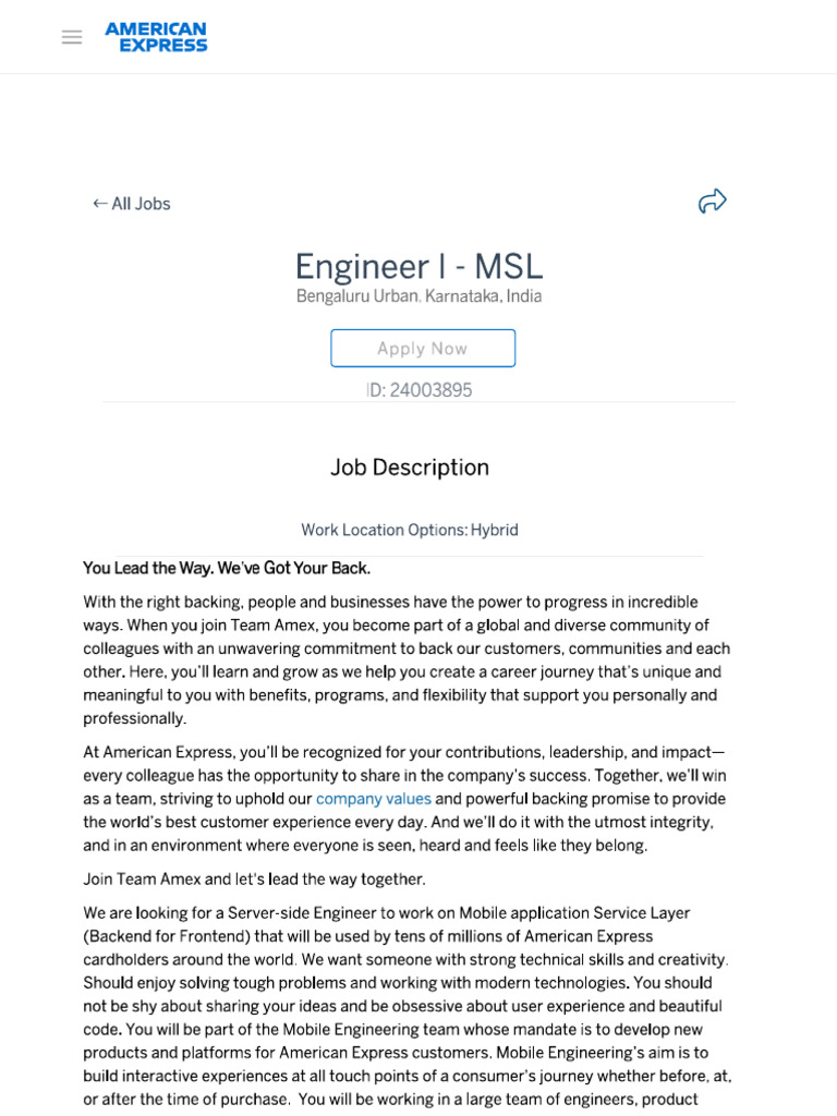 Engineer I - MSL | PDF