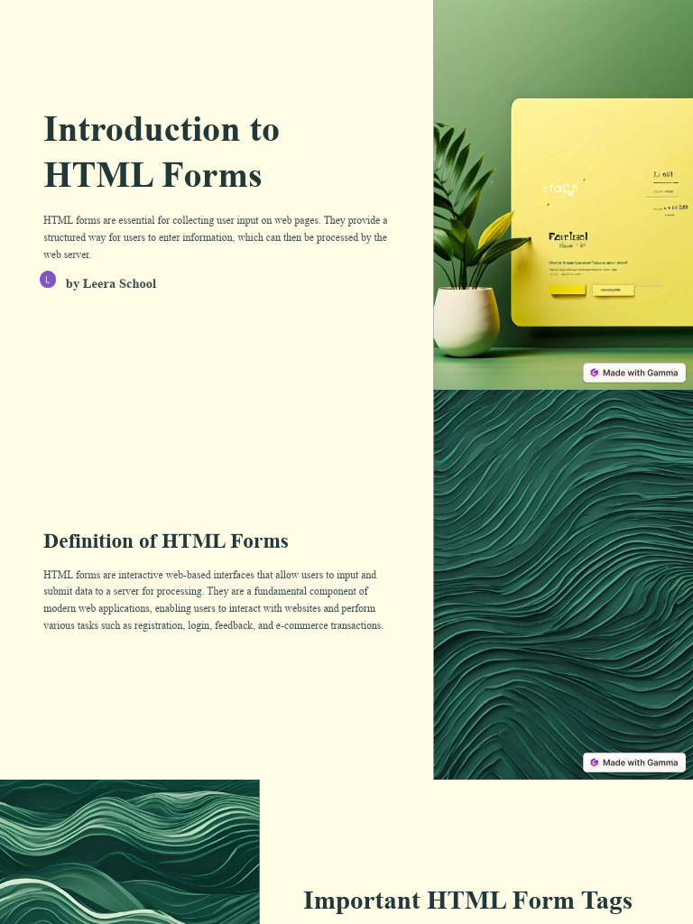 Introduction To HTML Forms | PDF | Html | Html Element